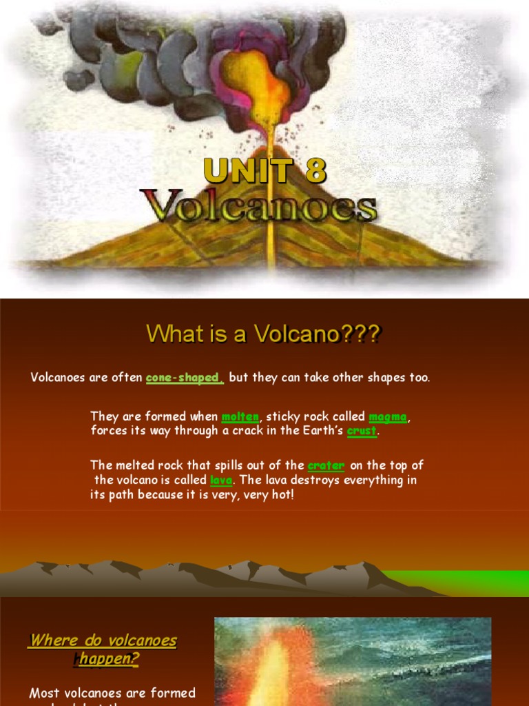 Unit 8 Volcanoes | PDF | Volcano | Types Of Volcanic Eruptions