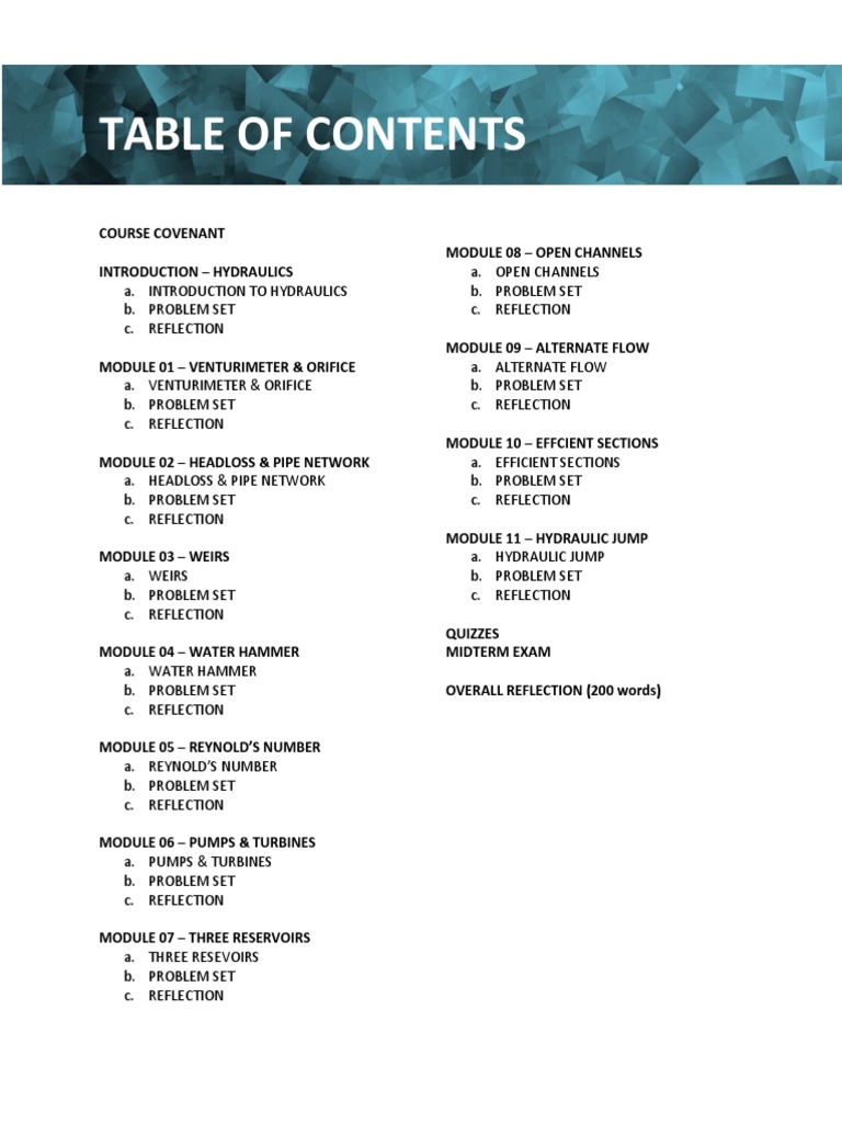 Hydraulics Module | PDF | Fluid Dynamics | Reynolds Number