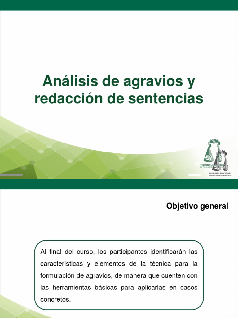 Análisis de Agravios y Redacción de Sentencias | PDF | Sentencia (ley ...