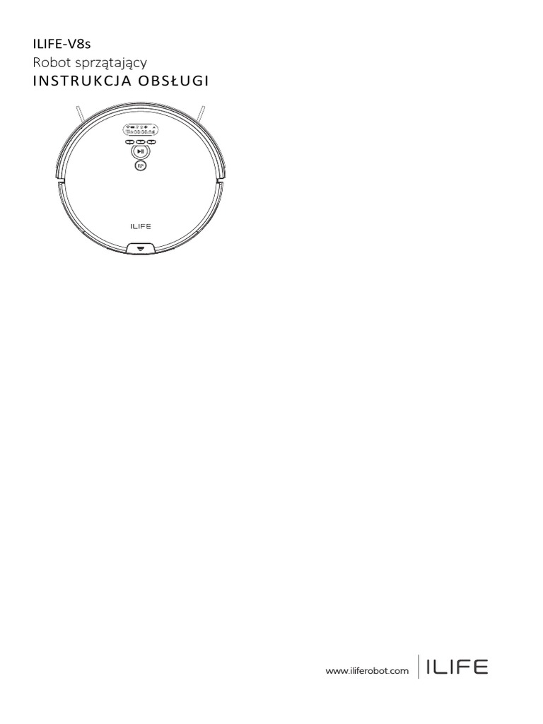Instrukcja Obsługi: ILIFE-V8s Robot Sprzątający | PDF