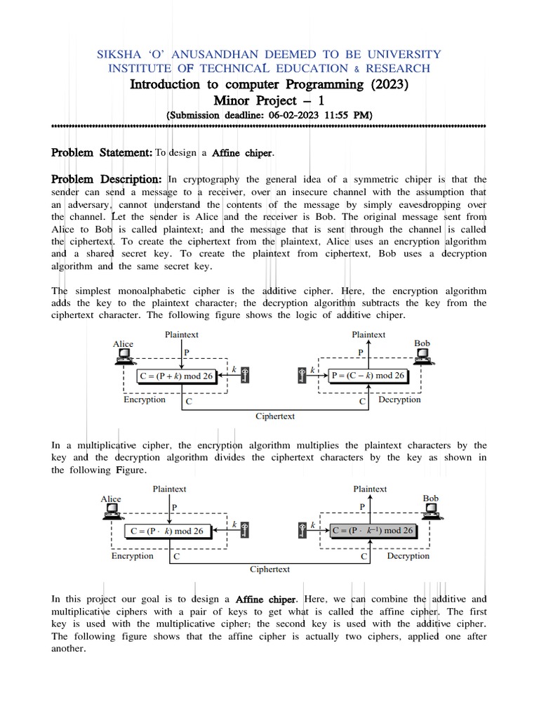 2023 ICP Mini Project 1-1 | PDF | Encryption | Cryptography