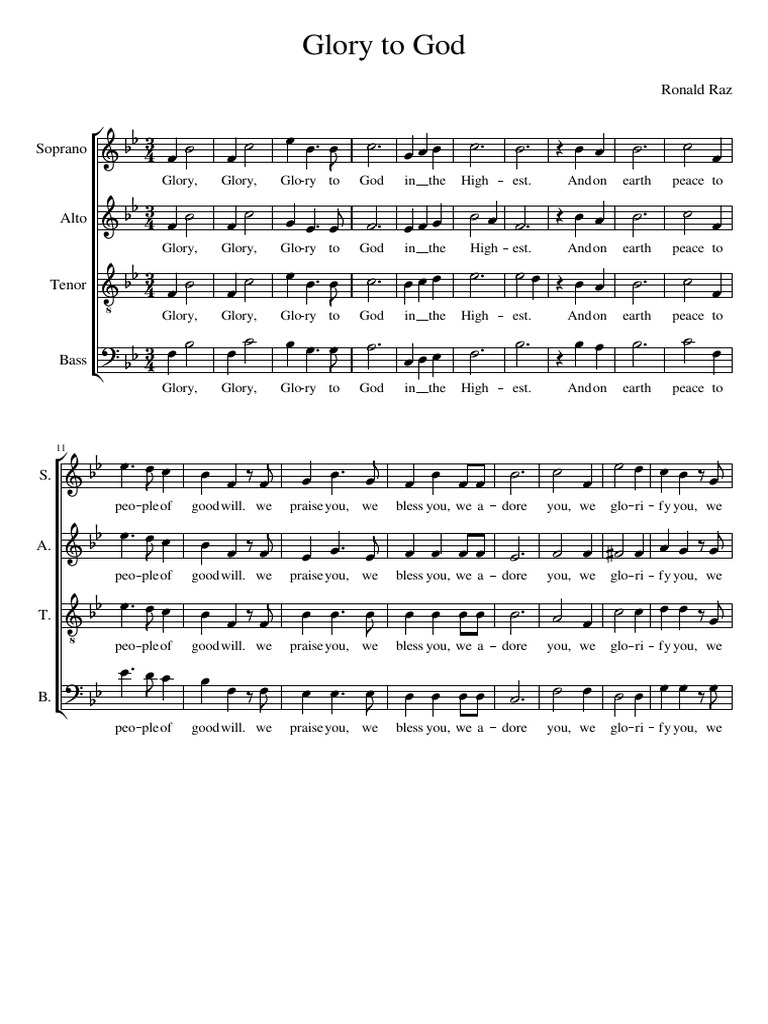 Glory To God by Ronald Raz | PDF | Religious Belief And Doctrine ...