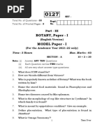 1st Sem BSC BOTANY Previous Years Question Papers | PDF