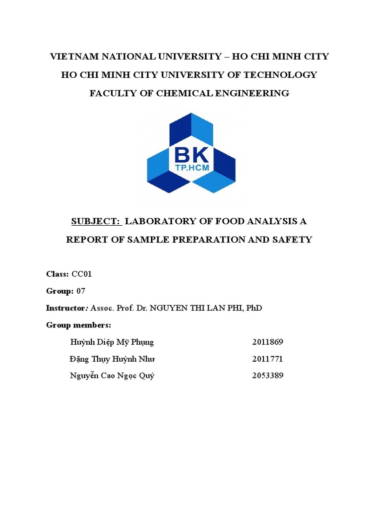 GROUP 7 - Lab FA - W3 - Sample Preparation and Safety - Report - 222 ...
