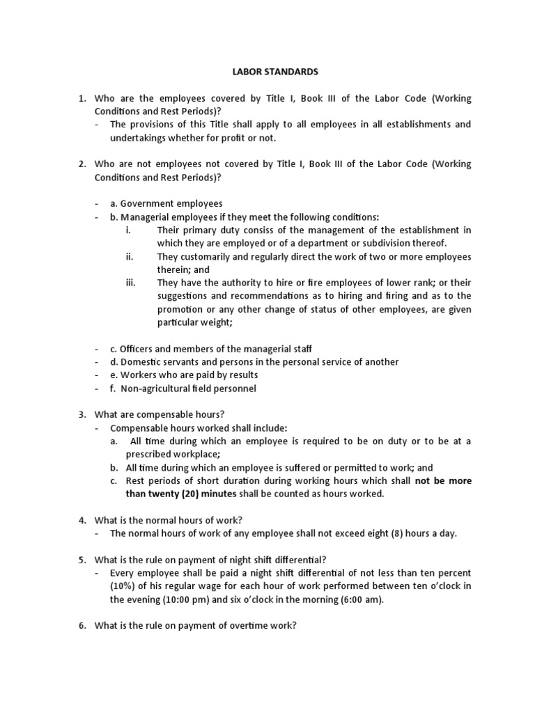 Labor Notes Summary Part I | PDF | Employment | Overtime