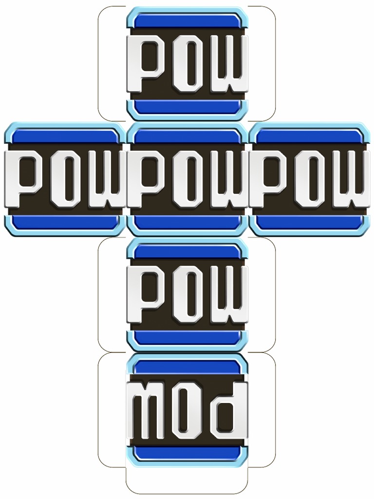 Mario Pow Block Template | PDF