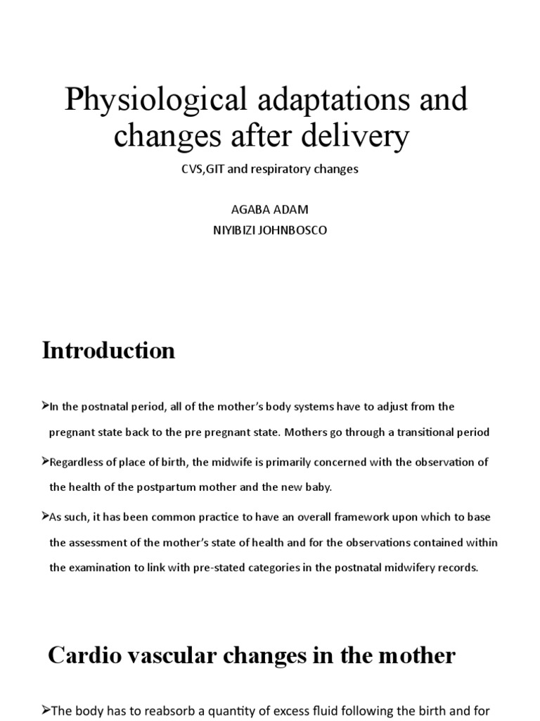 CVS, GIT and Respiratory Changes | PDF | Medical Specialties | Clinical ... CVS, GIT and Respiratory Changes | PDF | Medical Specialties | Clinical ...