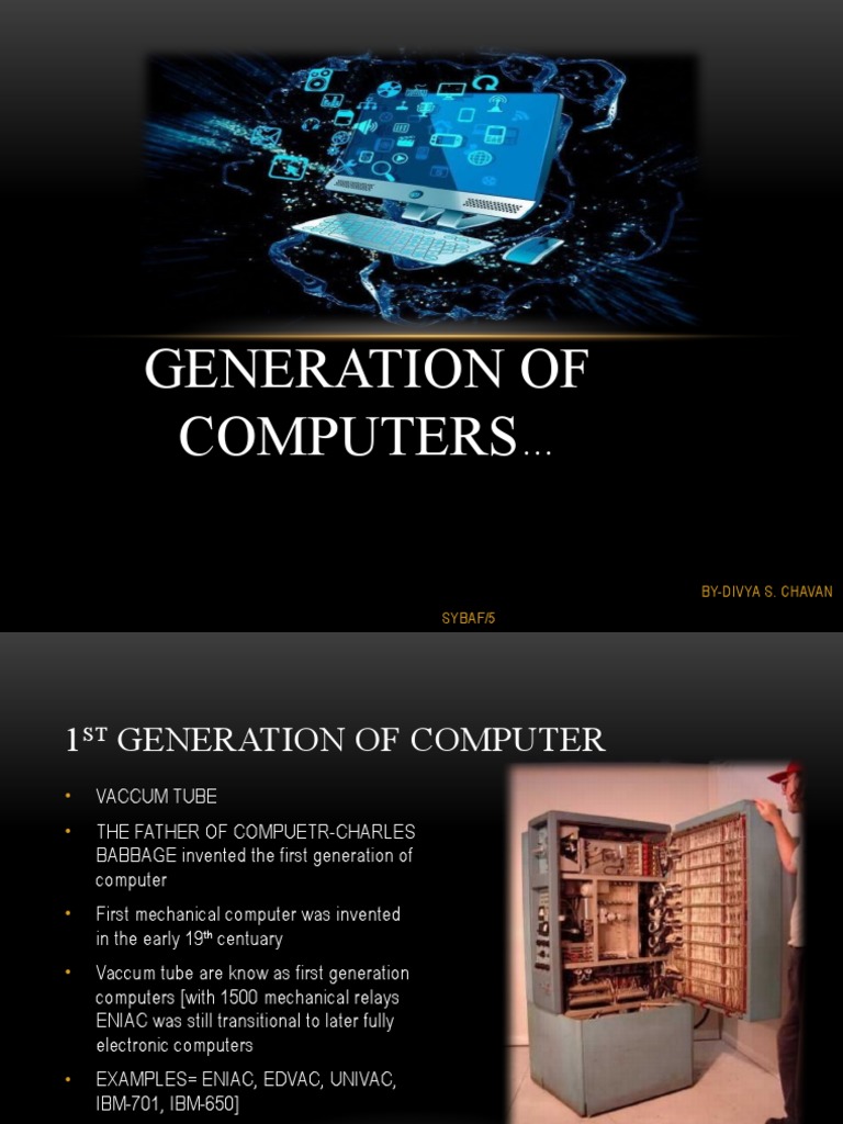 Generation of Computers Divya Chavan Sybaf2 | PDF
