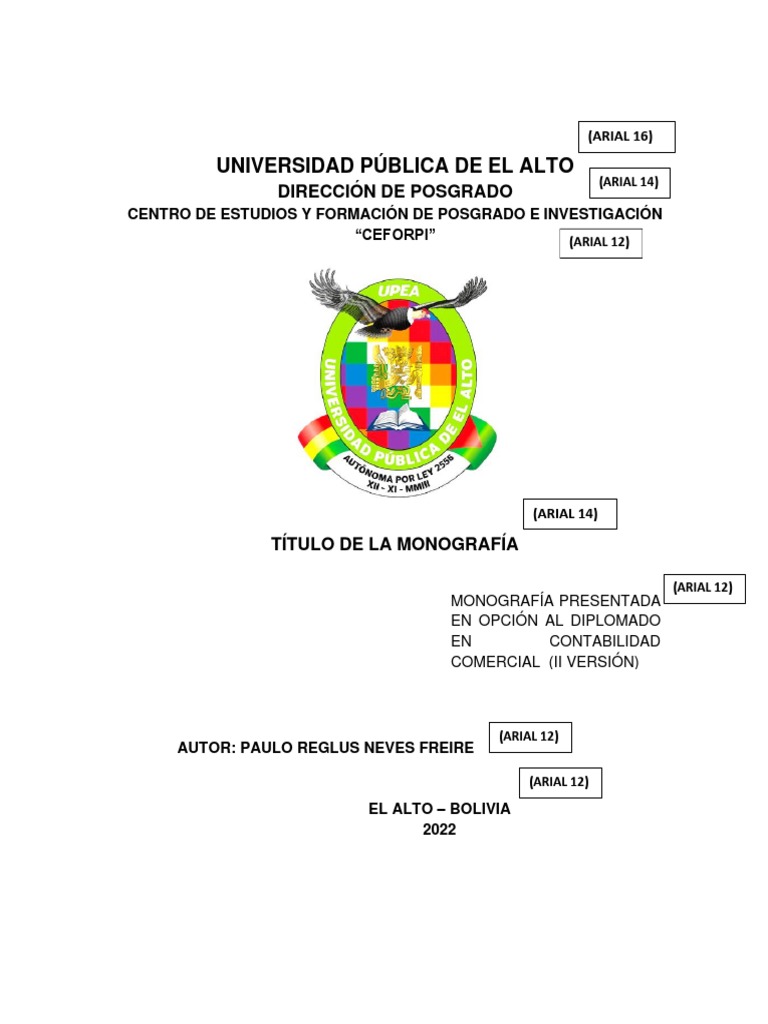Estructura de La Monografía | PDF | Bibliografía