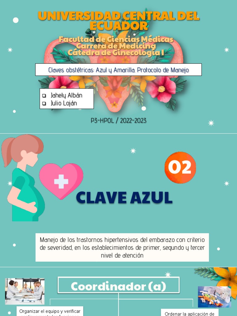 Manejo Obstétrico: Claves Azul y Amarilla | PDF | Septicemia | Causas ...