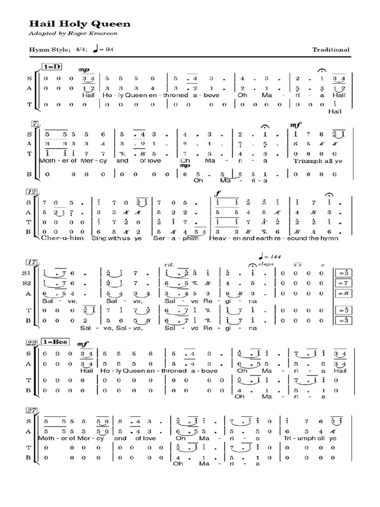 Hail Holy Queen | PDF