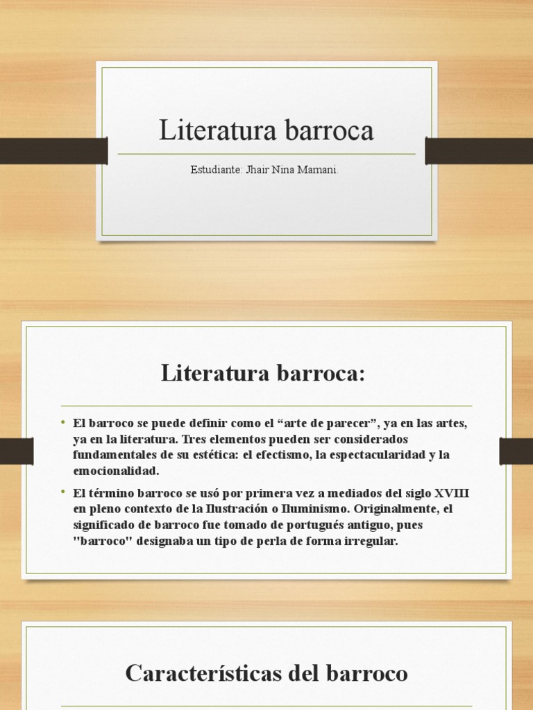 Literatura Barroca | PDF