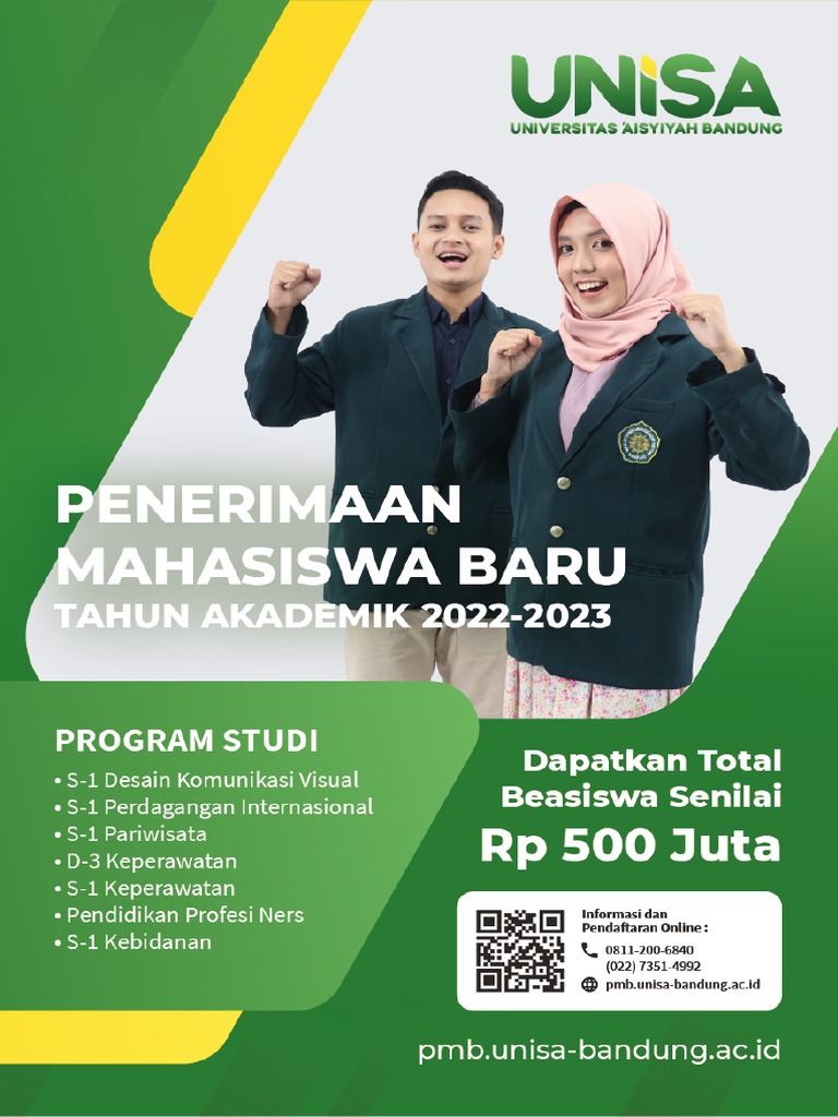 Brosur PMB UNISA Bandung 2022 - Mobile | PDF