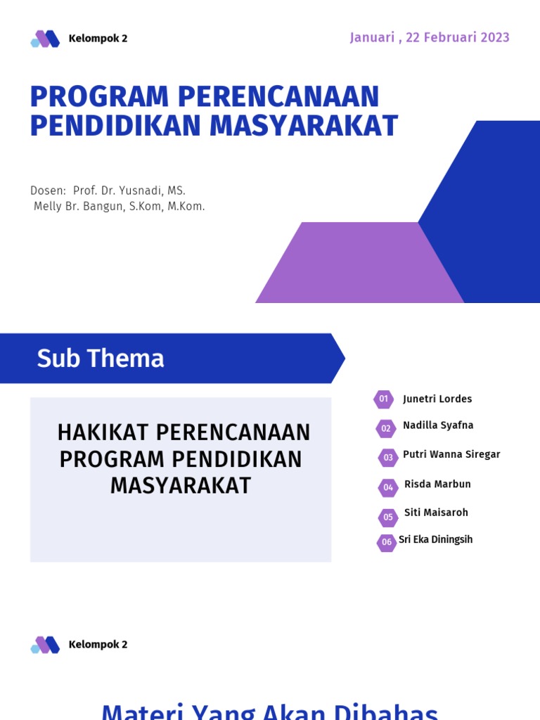 Perencanaan Program Penmas | PDF
