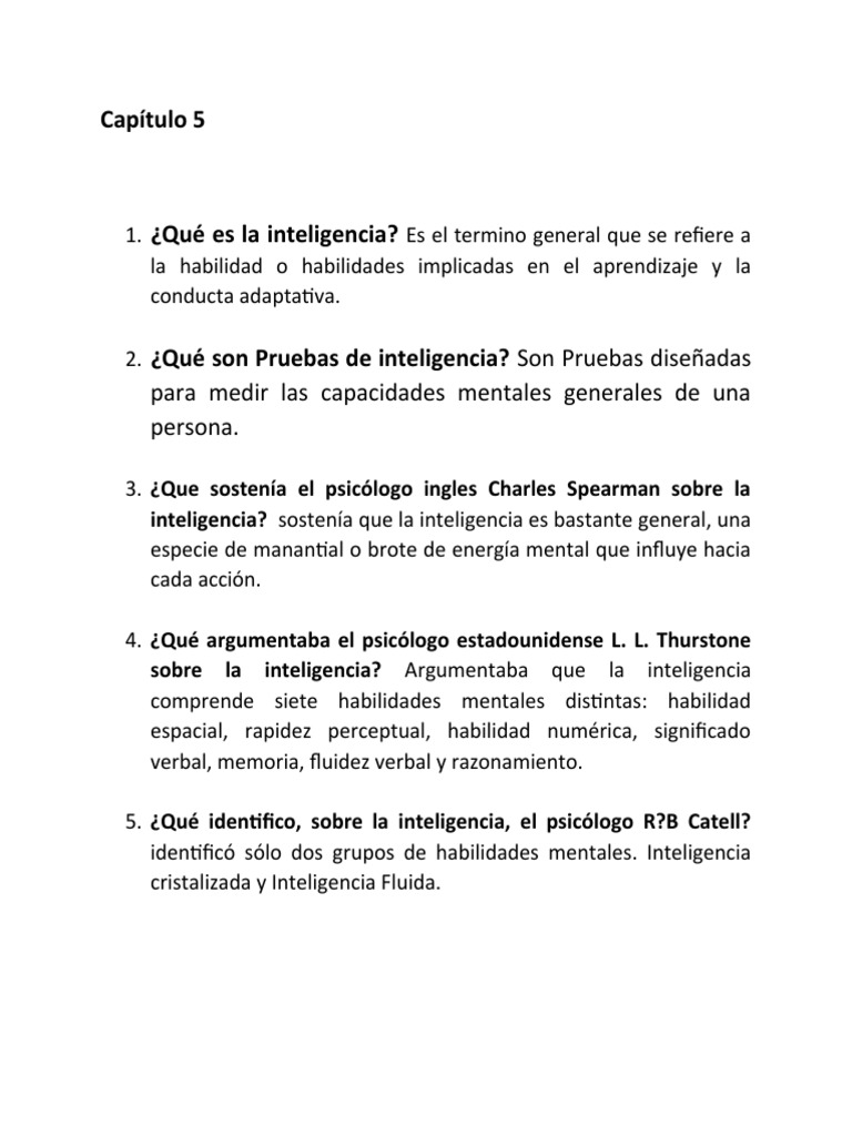 Capítulo 5 | PDF | Inteligencia | Las emociones