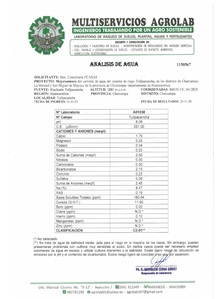 Analisis de Agua | PDF