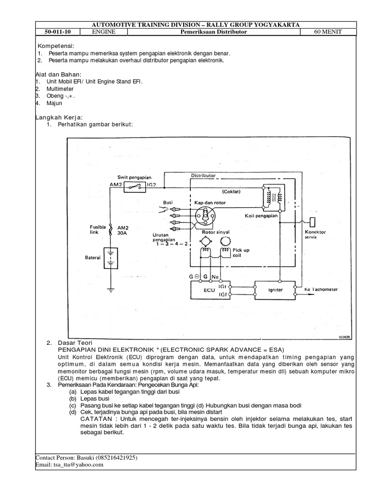 Pemeriksaan Distributor Mobil | PDF | Teknologi & Rekayasa