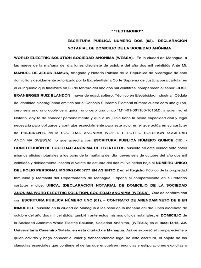 Declaración Notarial. | PDF | Justicia | Crimen y violencia