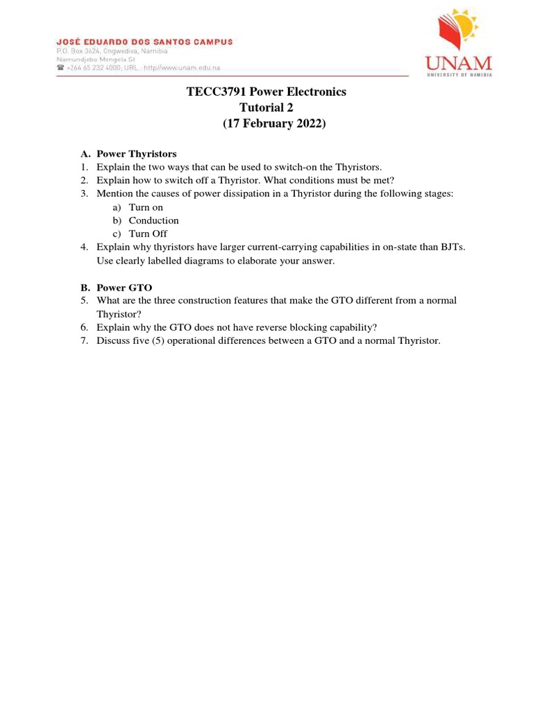 TECC3791 Tut - 2 | PDF