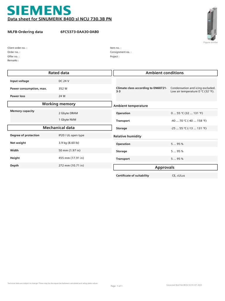 6FC5373-0AA30-0AB0 Datasheet en | PDF | Nature | Physical Sciences