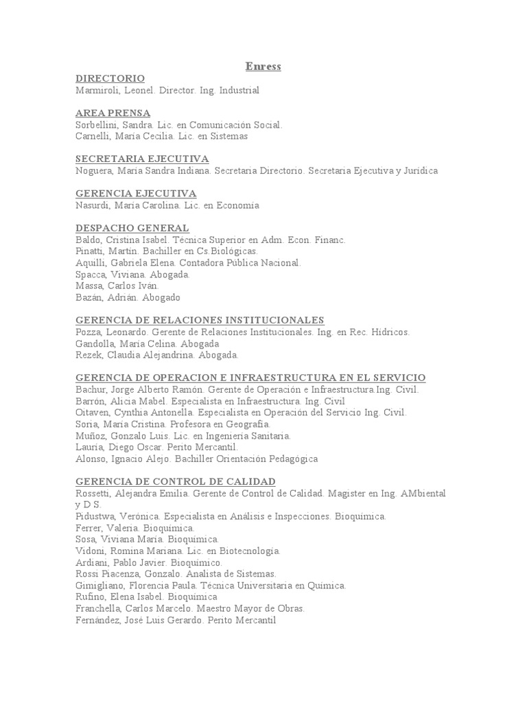 Enress | PDF | Agua potable
