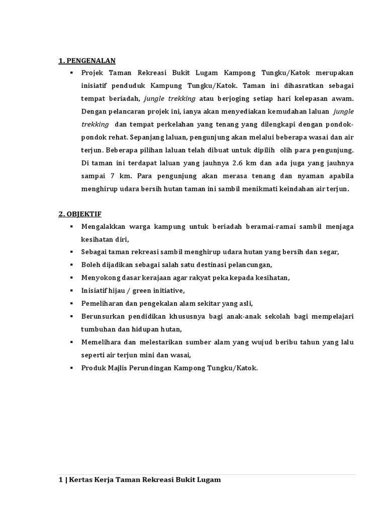 Contoh Kertas Kerja | PDF | Griya & Taman