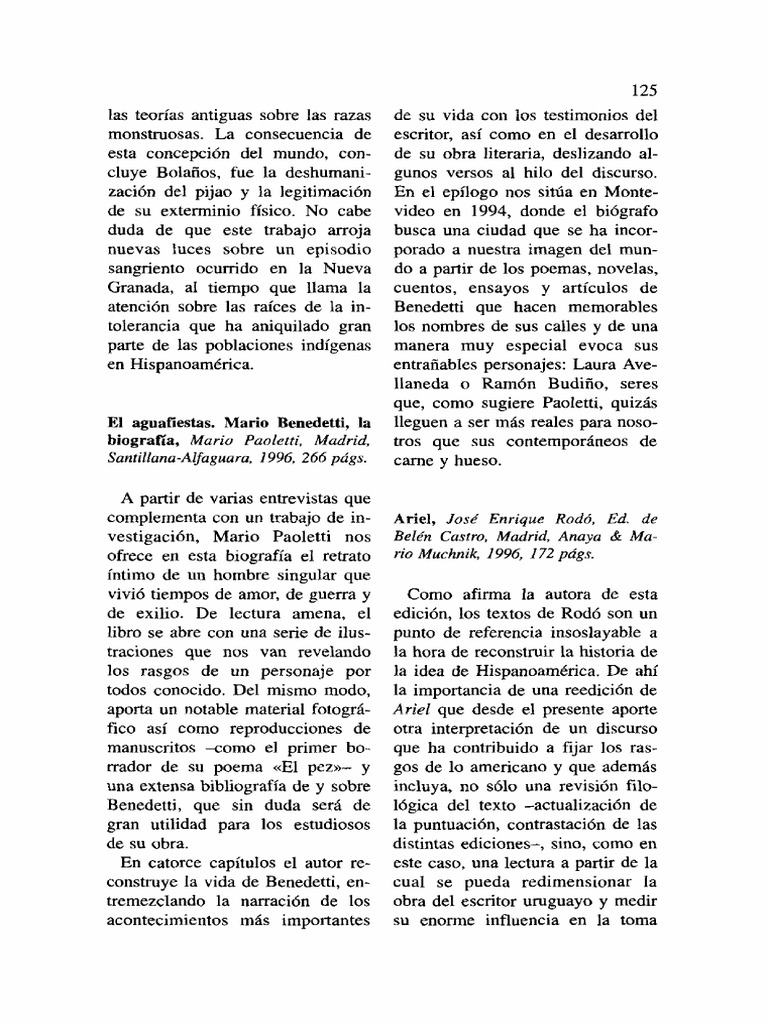 El Aguafiestas Mario Benedetti La Biografa Mario Paoletti Madrid ...