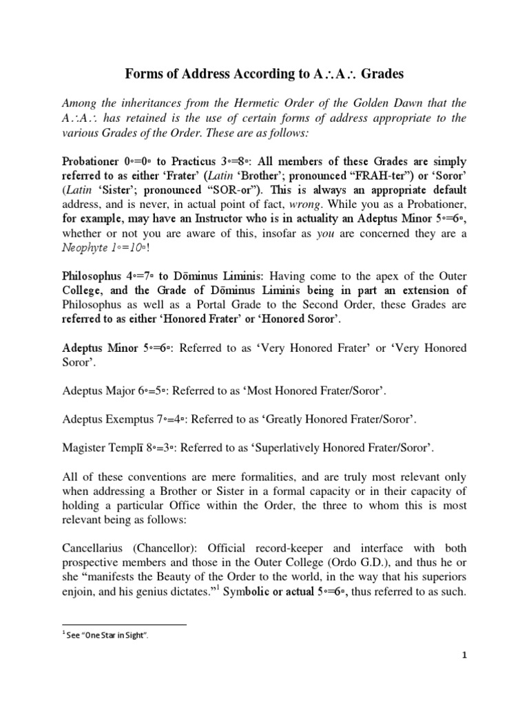 A A Grade Address Forms Explained | PDF | Mythological Powers ...