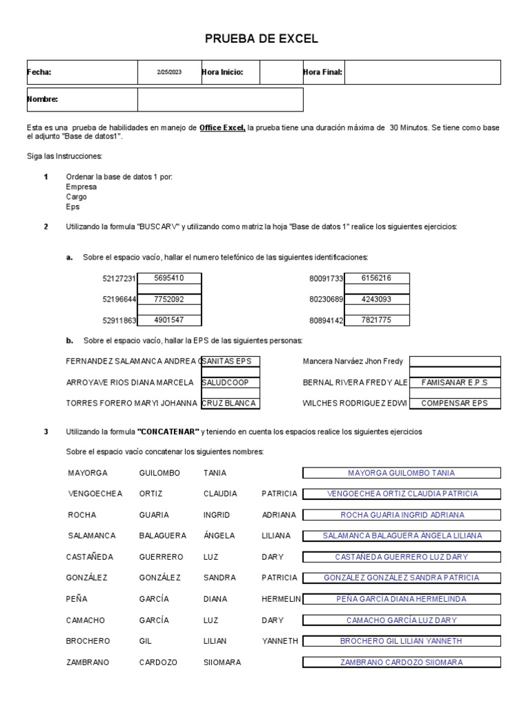Excel Prueba-Actualizada++ | PDF | Bancario | Bancos