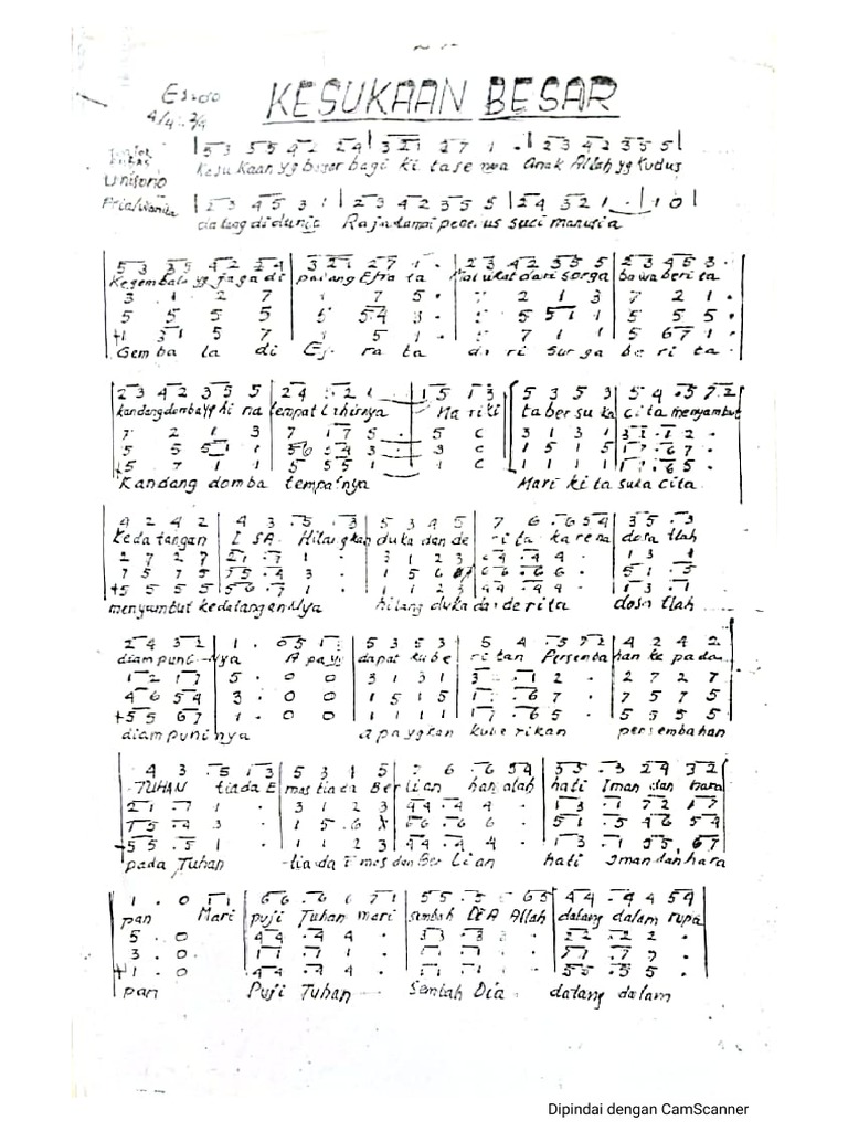 Koor Natal Kesukaan Yang Besar | PDF