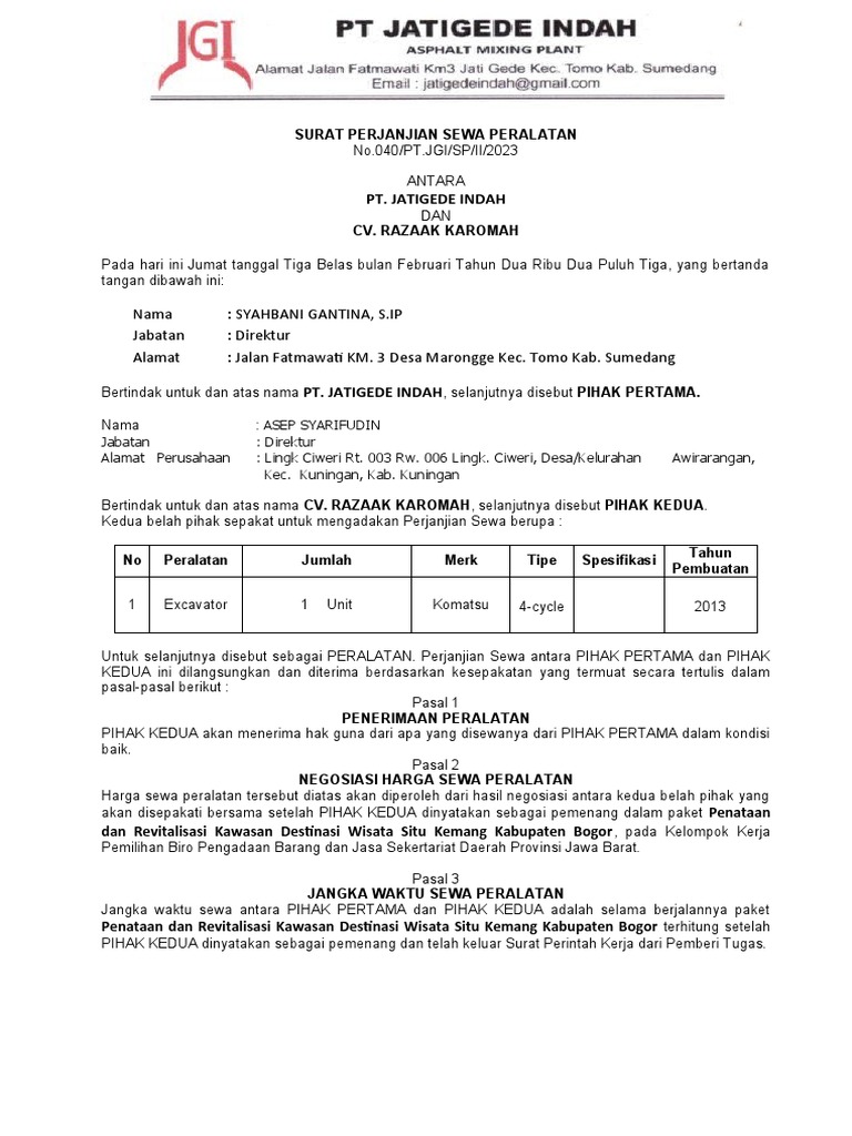 Form SPSP Excavator | PDF