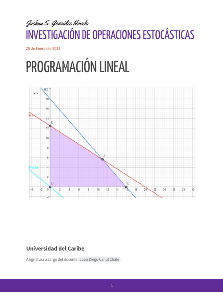 Programación Lineal | PDF | Programación lineal | Análisis matemático