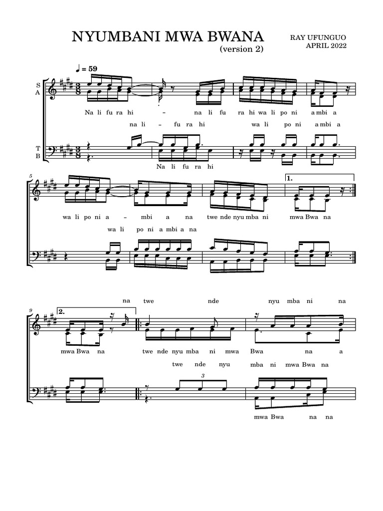 Nyumbani Mwa Bwana 1 | PDF