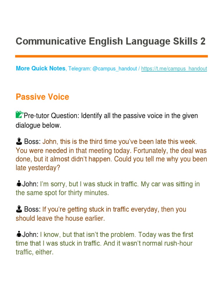 Understanding Passive Voice in English | PDF