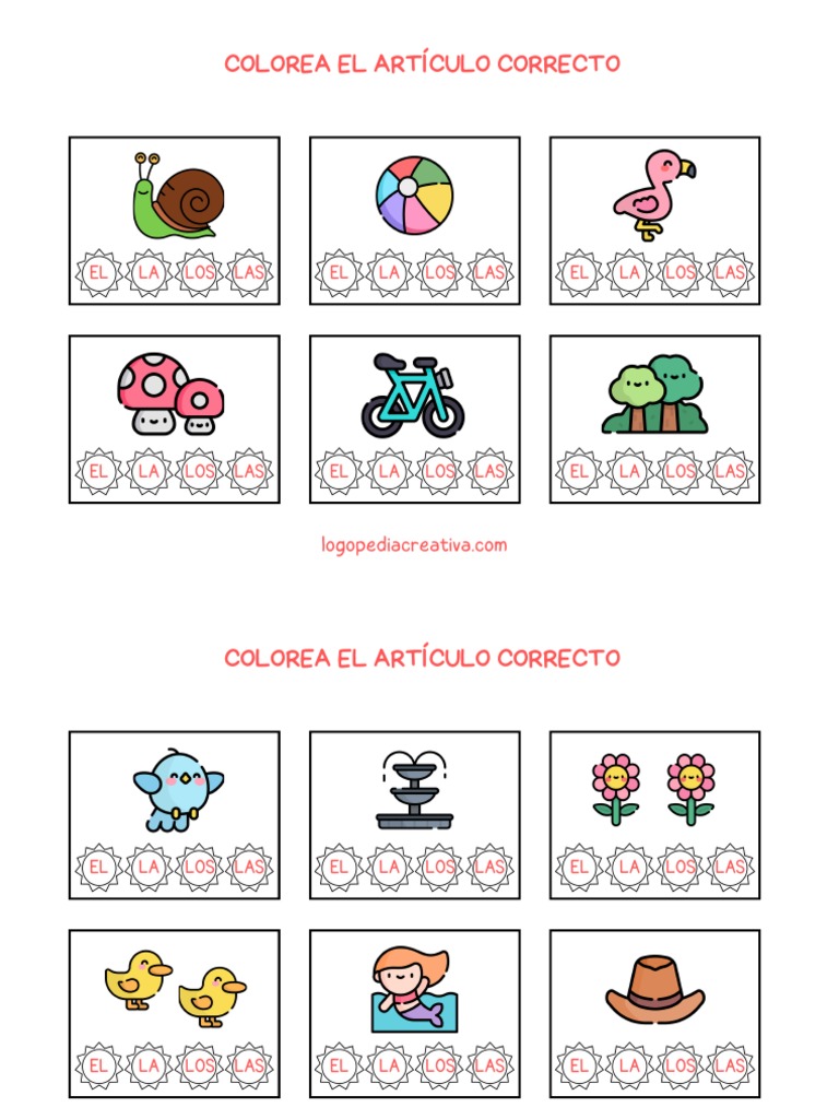 Colorea El Artículo Correcto | PDF