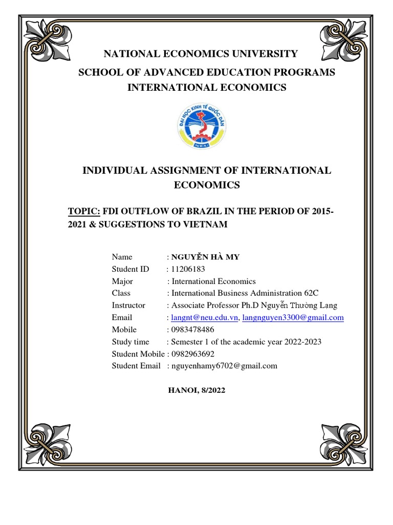 National Economics University School of Advanced Education Programs ...