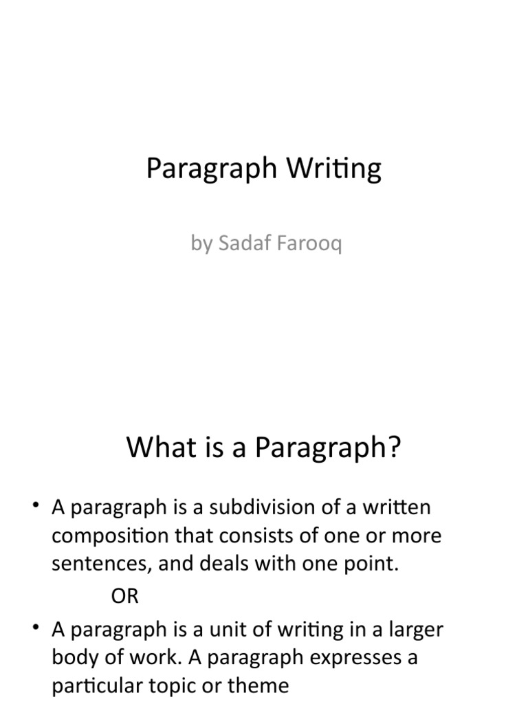 Paragraph Writing | PDF | Paragraph