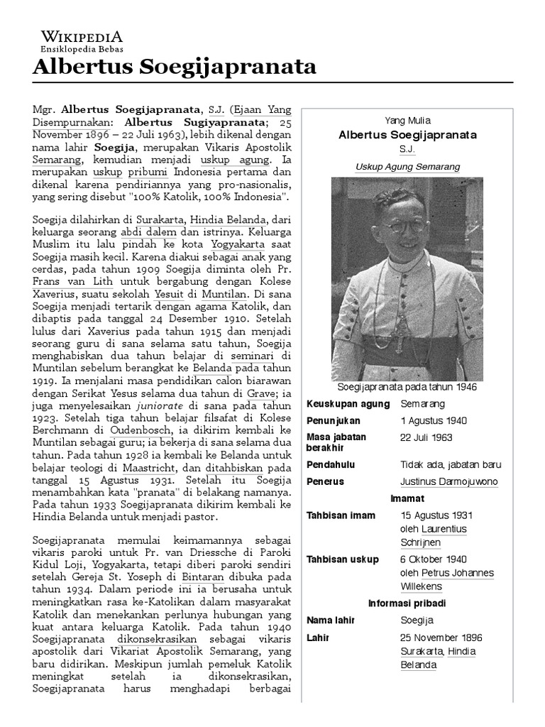 Albertus Soegijapranata | PDF