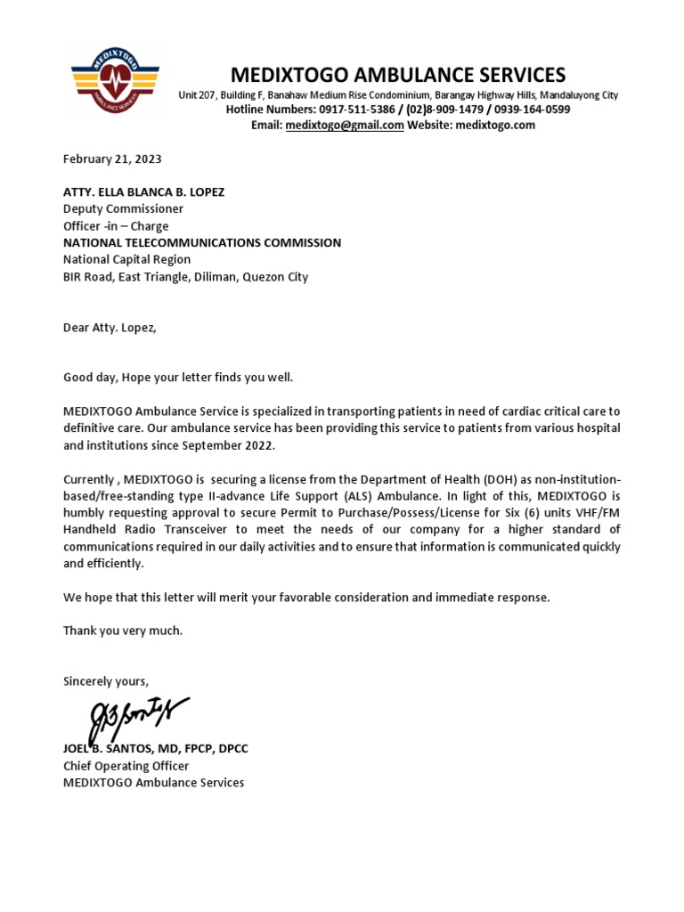 Letter of Intent-NTC | PDF