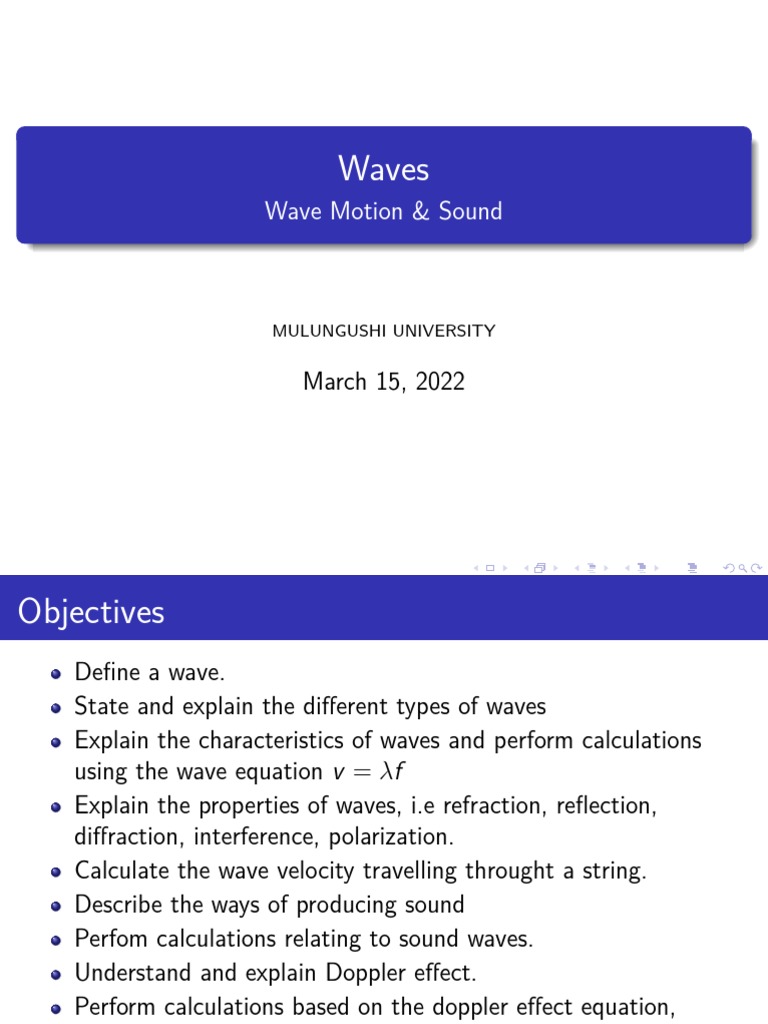 Wave Motion | PDF | Waves | Frequency