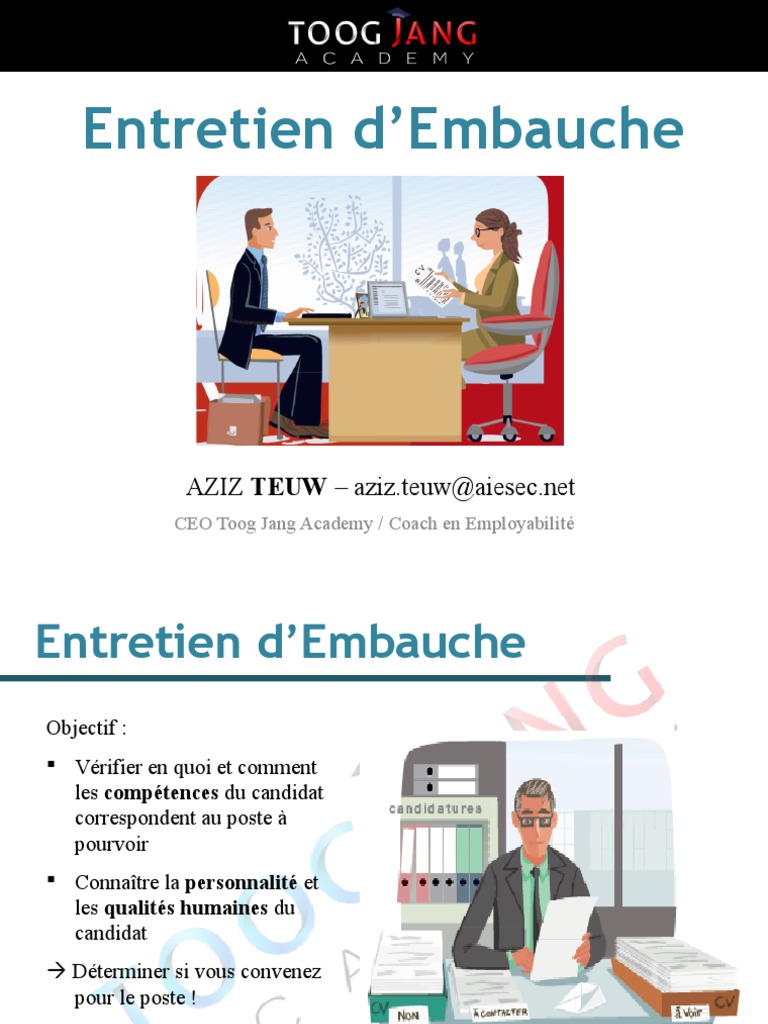 AA - Entretien D'embauche | PDF
