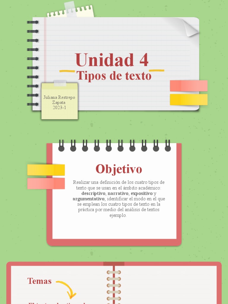 Unidad 4 - Tipos de Texto | PDF | Narración