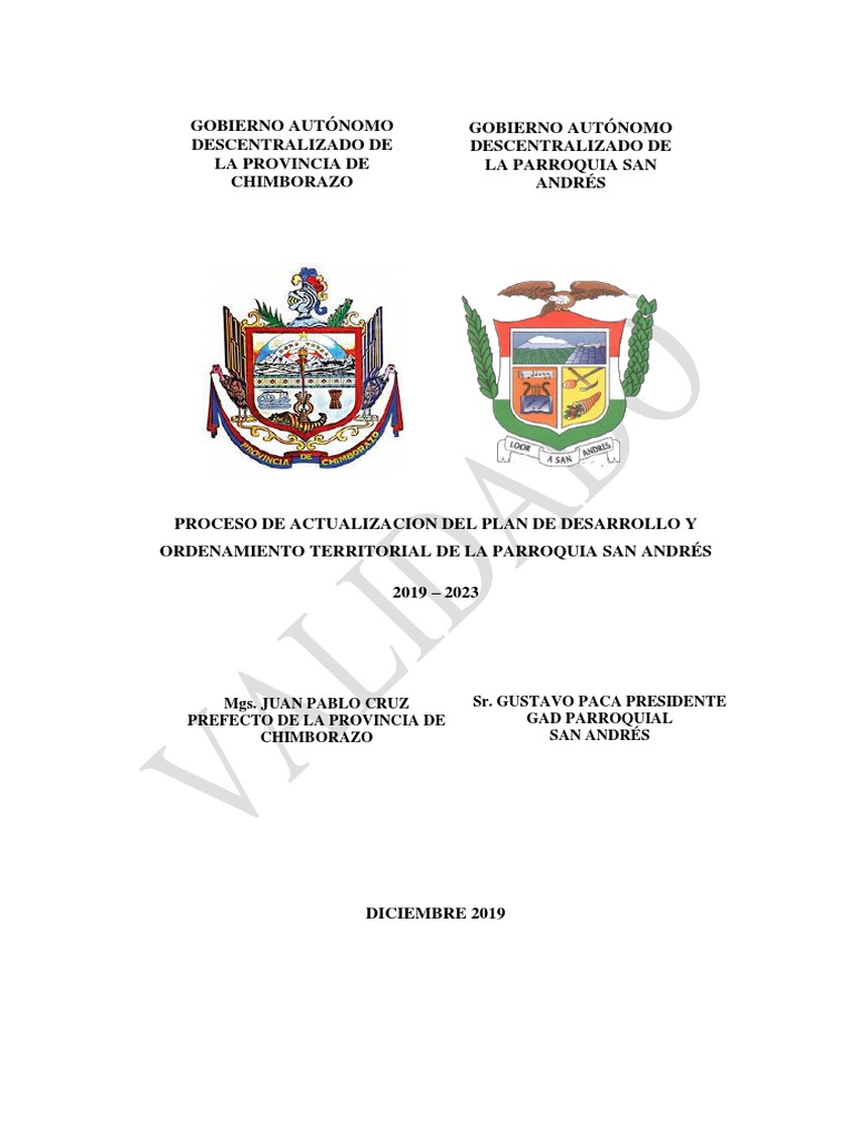 Pdot San Andres 2019 2023 | PDF | Sustentabilidad | Gobierno local