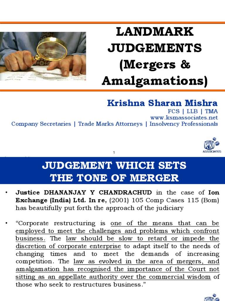Landmark Judgements M and A 21 05 2020 Krishna Sharan Sharma | PDF ...