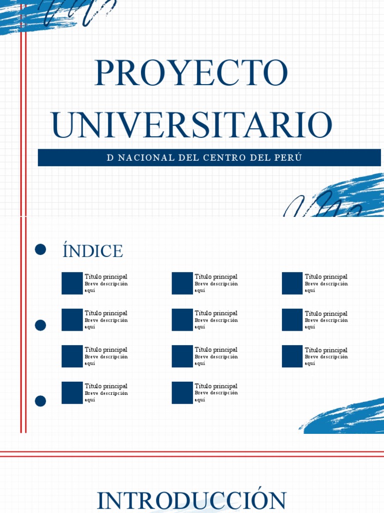 Presentacion Gratis Proyecto Universidad Academico Azul | PDF