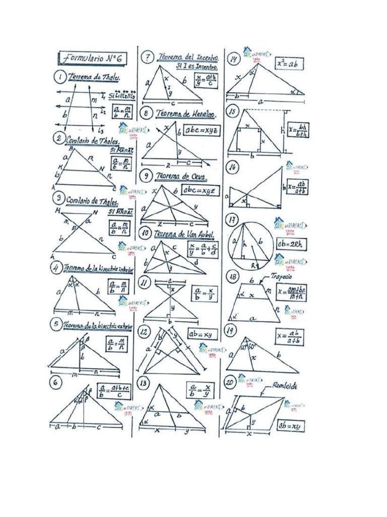 Plansa 6 Teoreme de Geometrie | PDF
