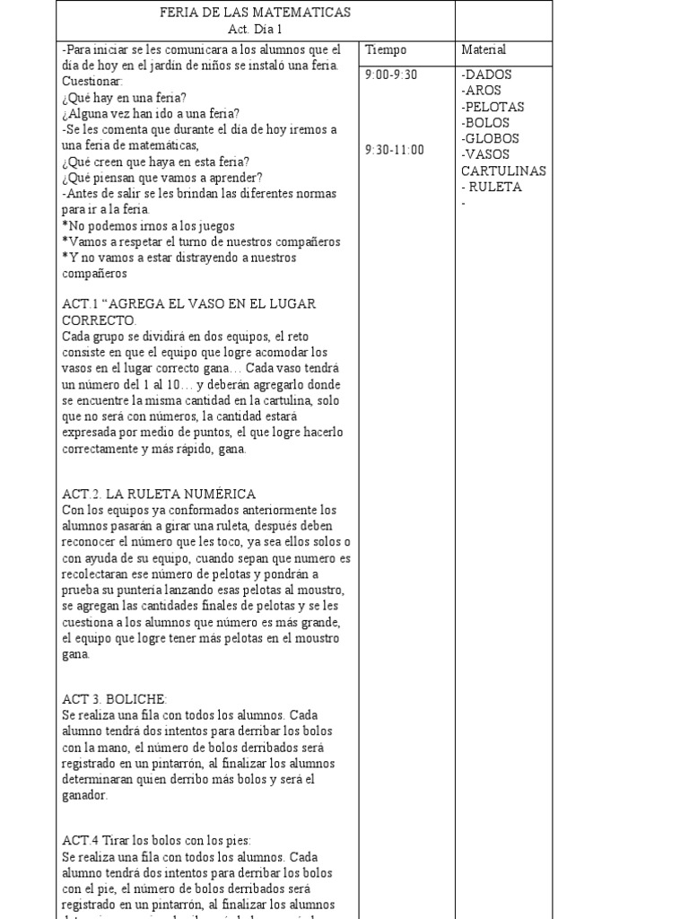 Feria de Las Matematicas | PDF