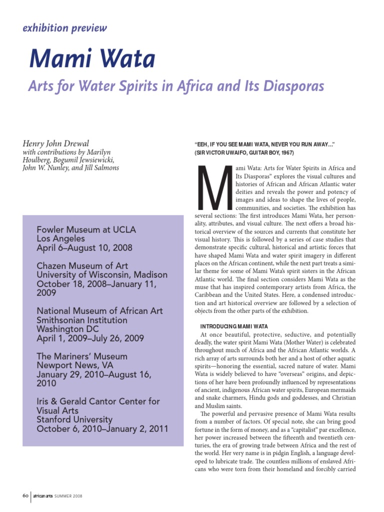 Mami Wata: African Water Spirits Art | PDF | Mermaid