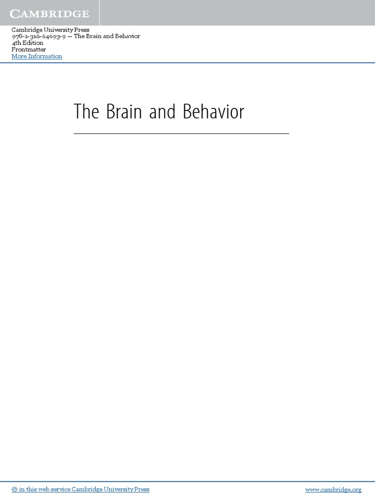 David L. Clark - The Brain and Behavior - An Introduction To Behavioral ...