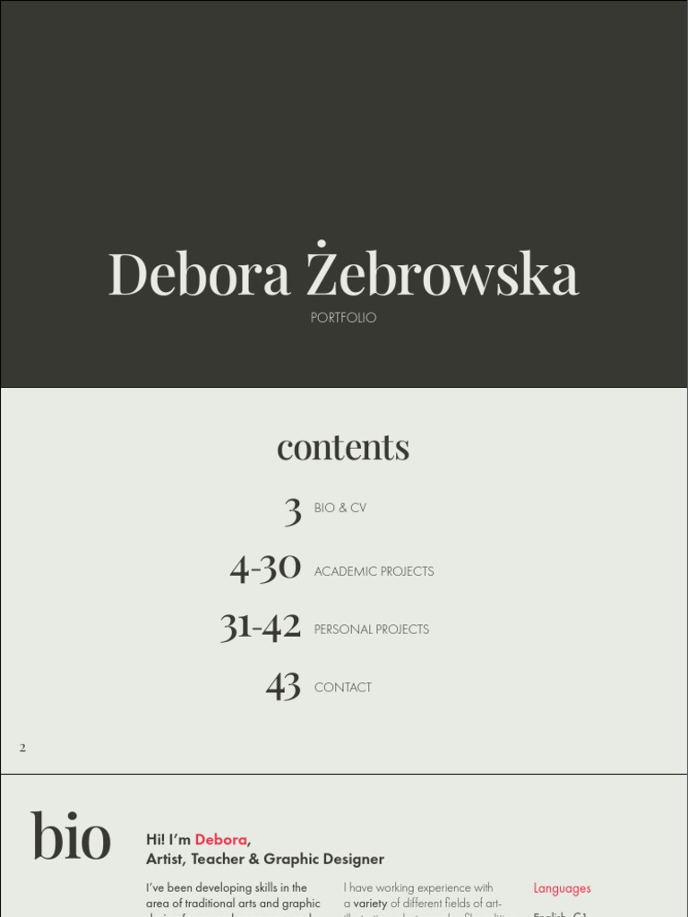 Debora Żebrowska Portfolio | PDF